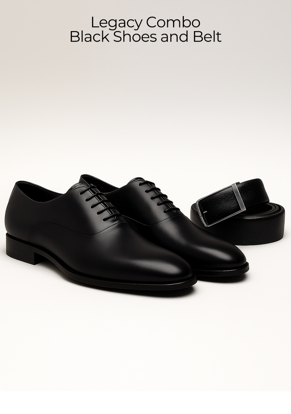 Legacy Combo Black Shoes & Belt Combo